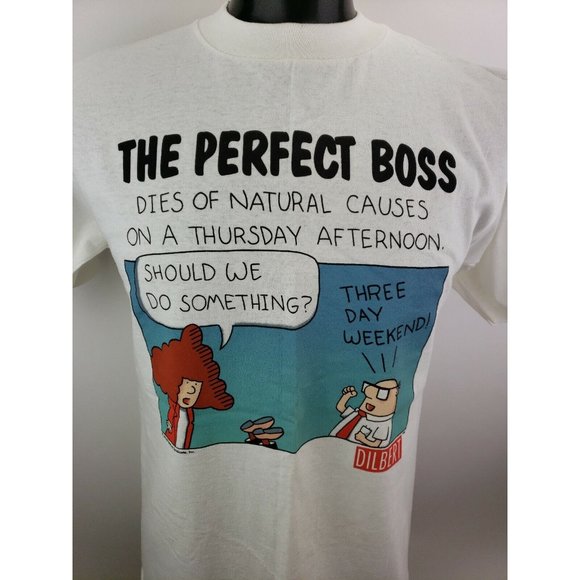 All Sport | Shirts | Vintage Dilbert Boss Dies 3 Day Weekend Comic ...